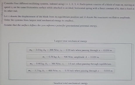 High Quality SOLUTION Consider four different oscillating systems, indaxed | Chegg.com