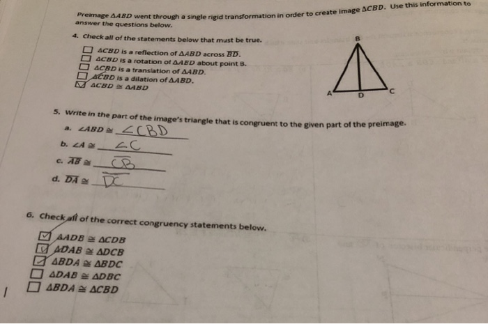 Solved Preimage AABD went through a single rigid | Chegg.com