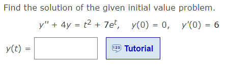 Solved Find the solution of the given initial value | Chegg.com