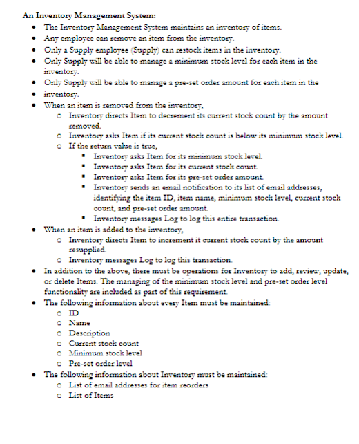Solved Create a domain model class diagram for Acme | Chegg.com