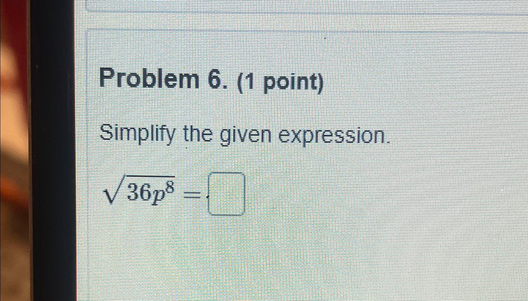 Solved Problem 6 1 ﻿point Simplify The Given