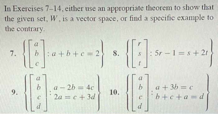 Solved In Exercises 7–14, either use an appropriate theorem | Chegg.com
