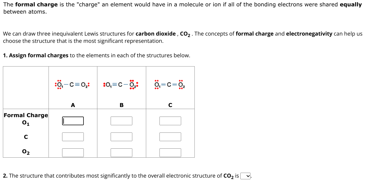 Solved The formal charge is the "charge" an element would | Chegg.com