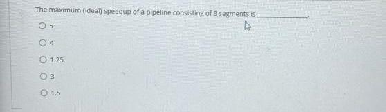 Solved The maximum (ideal) speedup of a pipeline consisting | Chegg.com