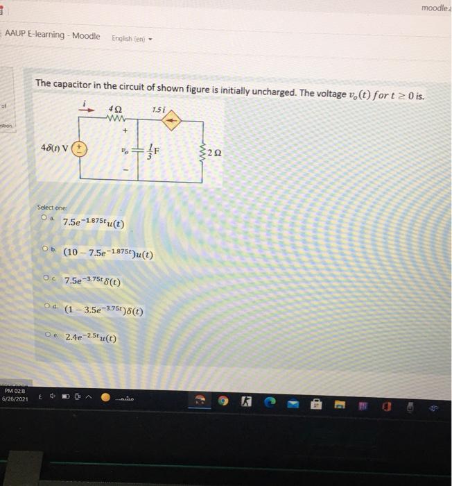 Solved moodle. AAUP E-learning - Moodle English (en) The | Chegg.com
