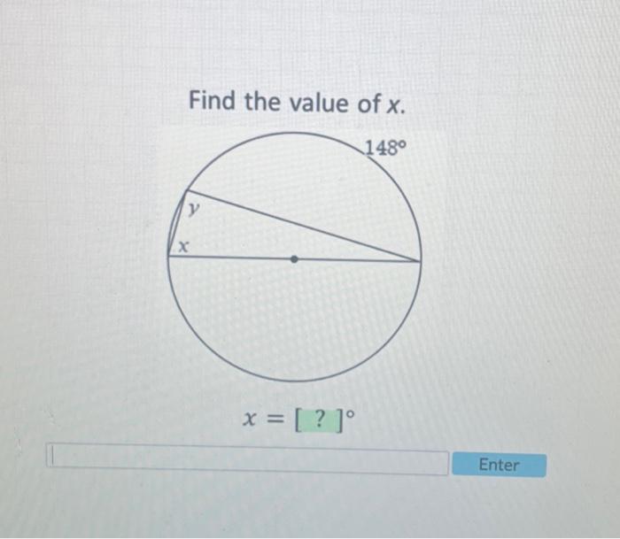 Solved Find the value of x. | Chegg.com