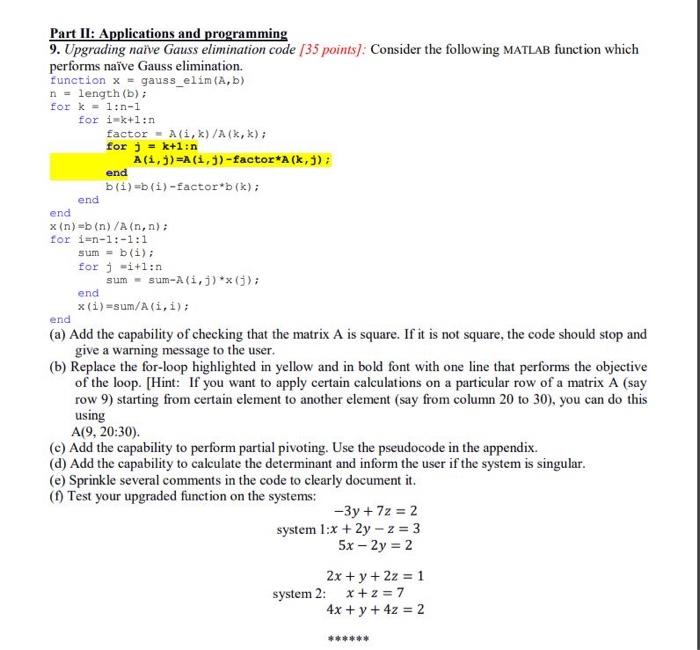 Solved Part II: Applications and programming 9. Upgrading | Chegg.com