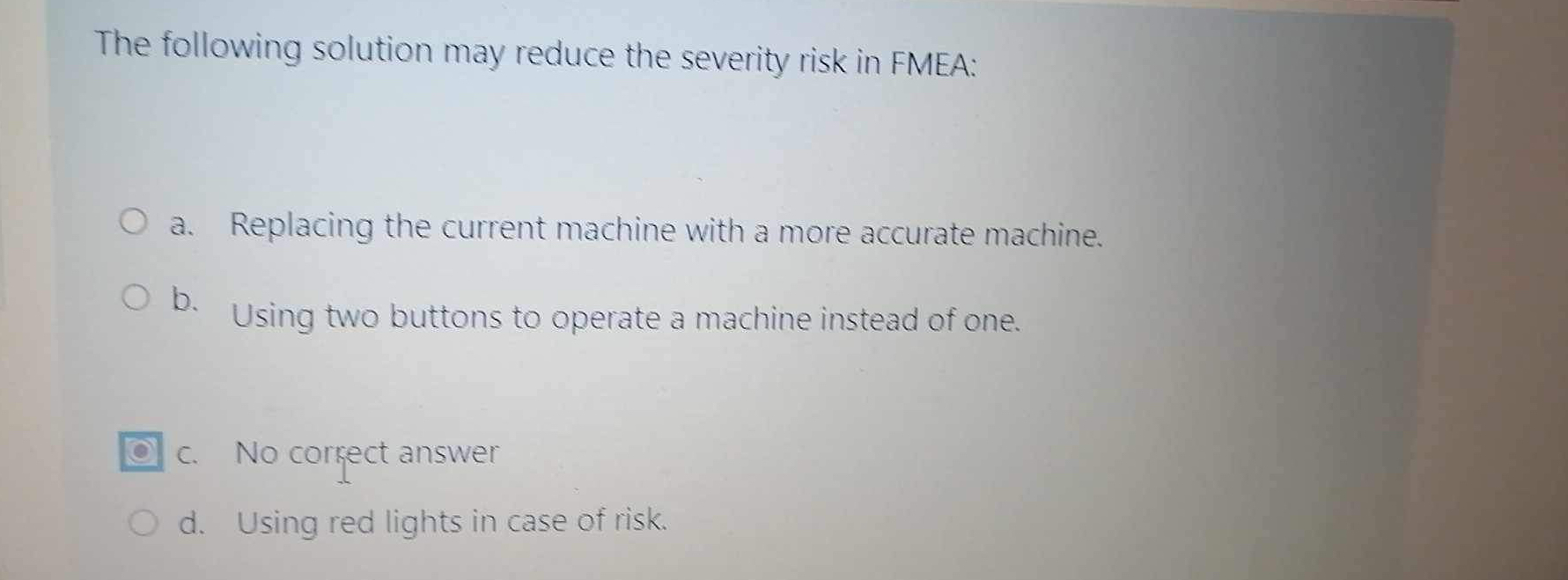 The following solution may reduce the severity risk | Chegg.com