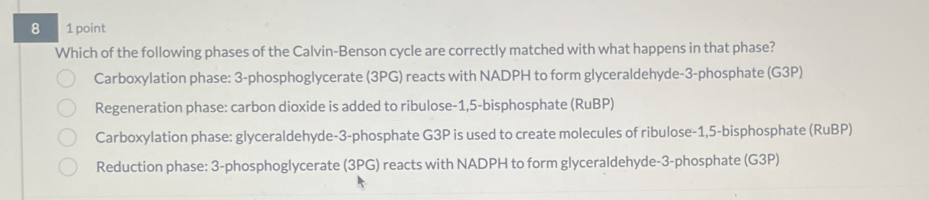 Solved 81 ﻿pointWhich of the following phases of the | Chegg.com
