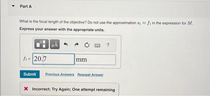Solved The Overall Angular Magnification Of A Microscope Is