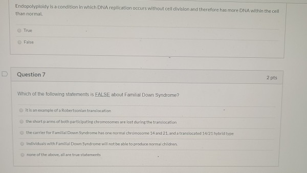 Solved Endopolyploidy is a condition in which DNA | Chegg.com