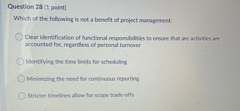Solved Question 28 (1 point) Which of the following is not a | Chegg.com