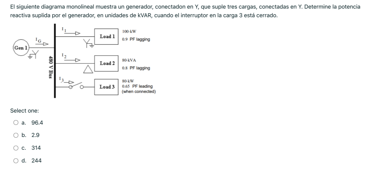 Solved El siguiente diagrama monolineal muestra un | Chegg.com