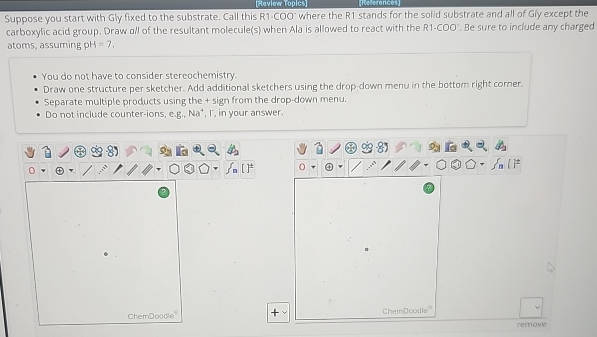 Solved Suppose you start with Gly fixed to the substrate. | Chegg.com