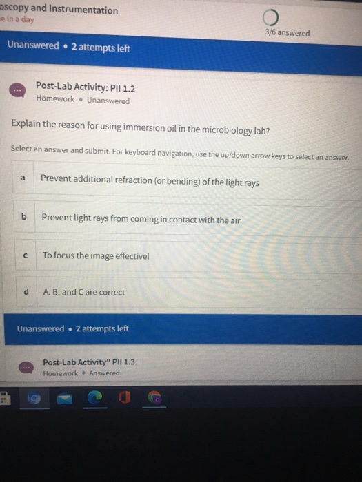 Solved oscopy and Instrumentation e in a day 3/6 answered | Chegg.com