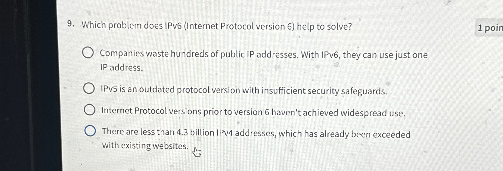 Which problem does IPv6 (Internet Protocol version 6) | Chegg.com
