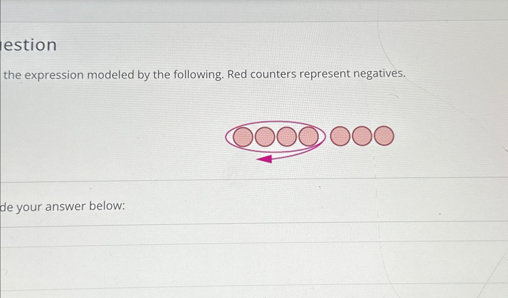 Solved estionthe expression modeled by the following. Red | Chegg.com