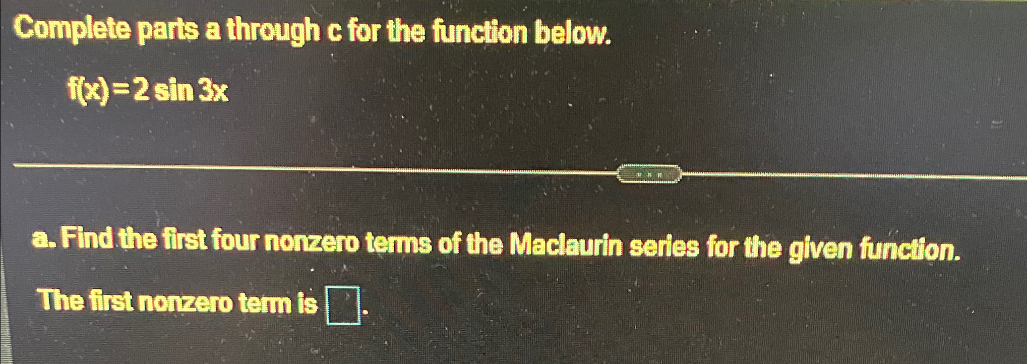Solved Complete parts a through c for the function | Chegg.com