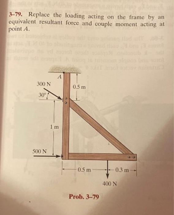 Solved 3–79. Replace the loading acting on the frame by an | Chegg.com