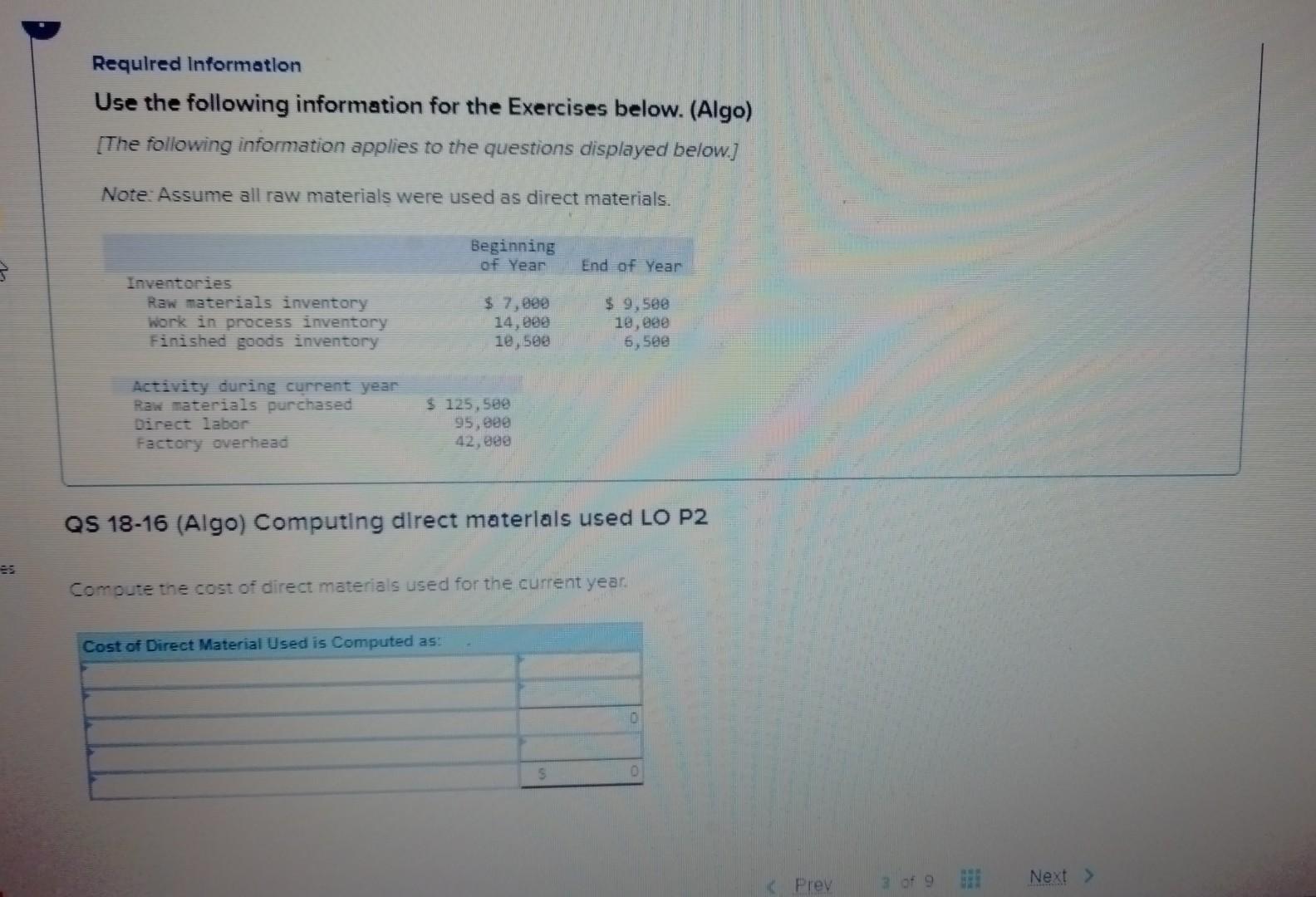 Solved Requlred Information Use the following information | Chegg.com