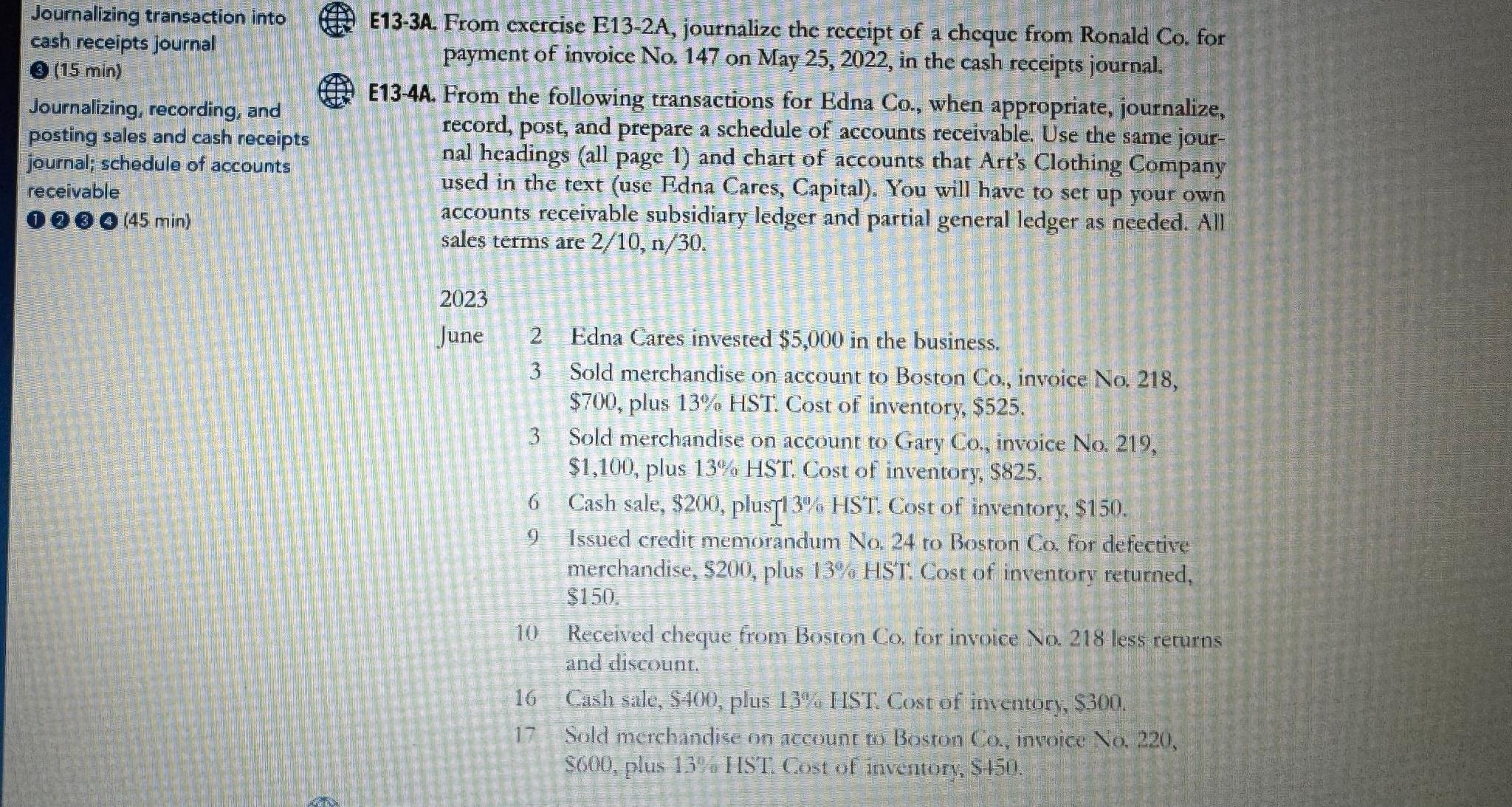 Solved Journalizing transaction into cash receipts | Chegg.com