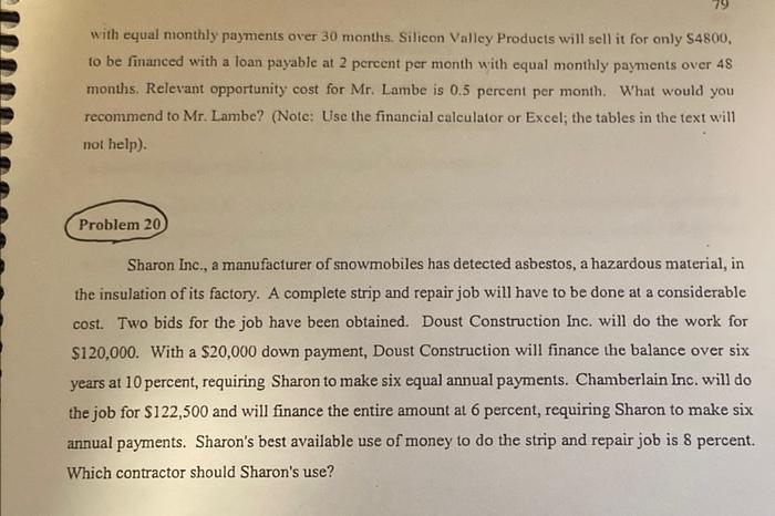 Solved Problem 19 Mr. David Lambe, just enrolled in a | Chegg.com