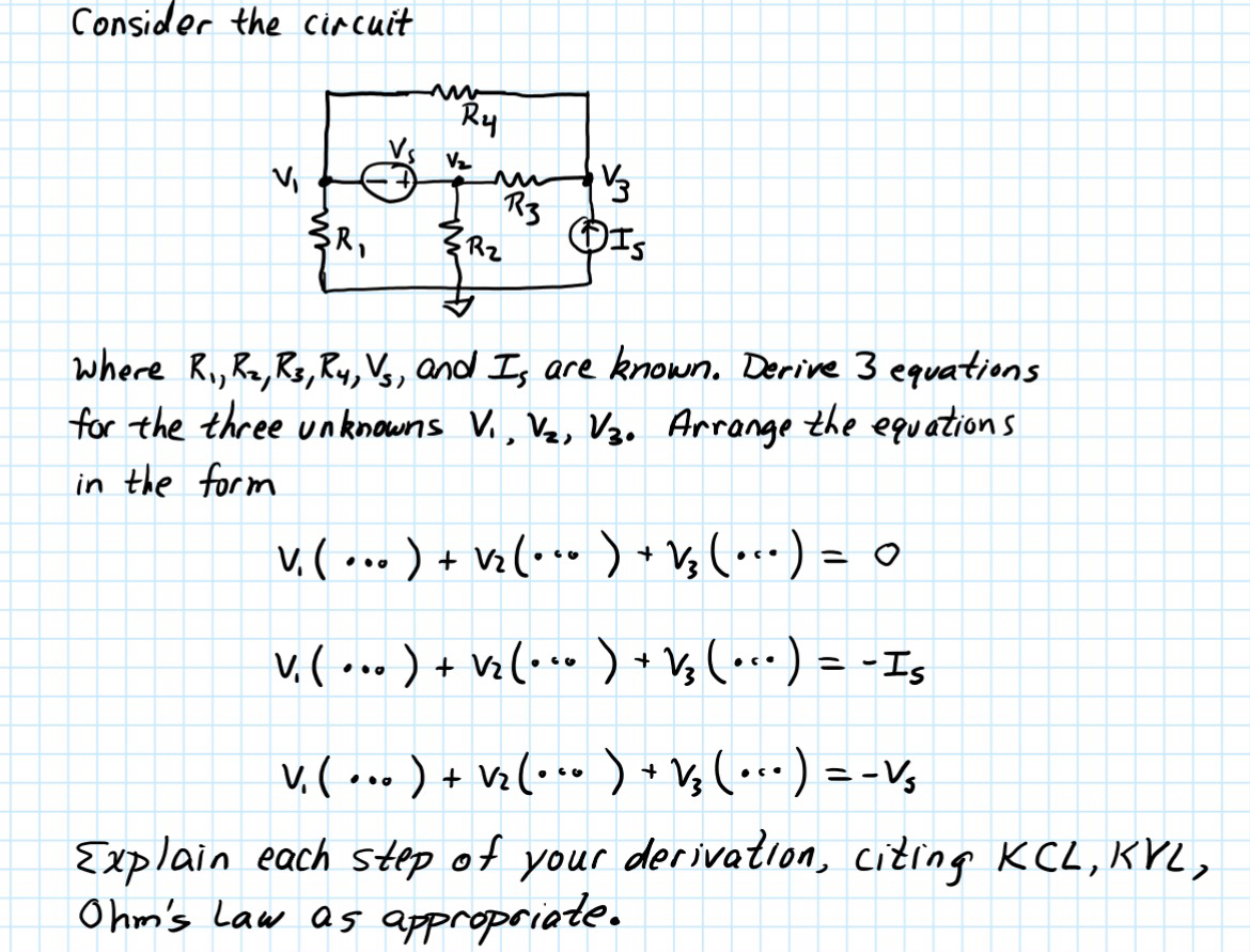 Solved Consider the circuitWhere R1,R2,R3,R4,V5, ﻿and I5 | Chegg.com