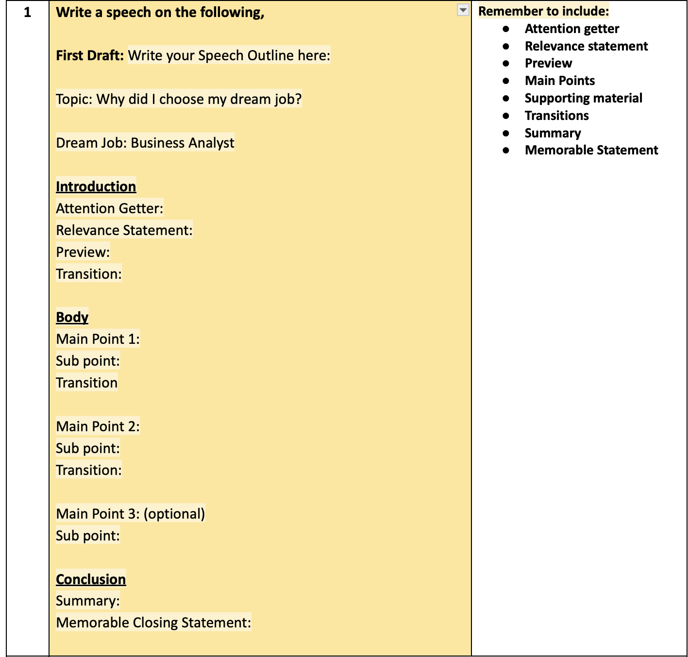 1Write a speech on the following,First Draft: Write | Chegg.com