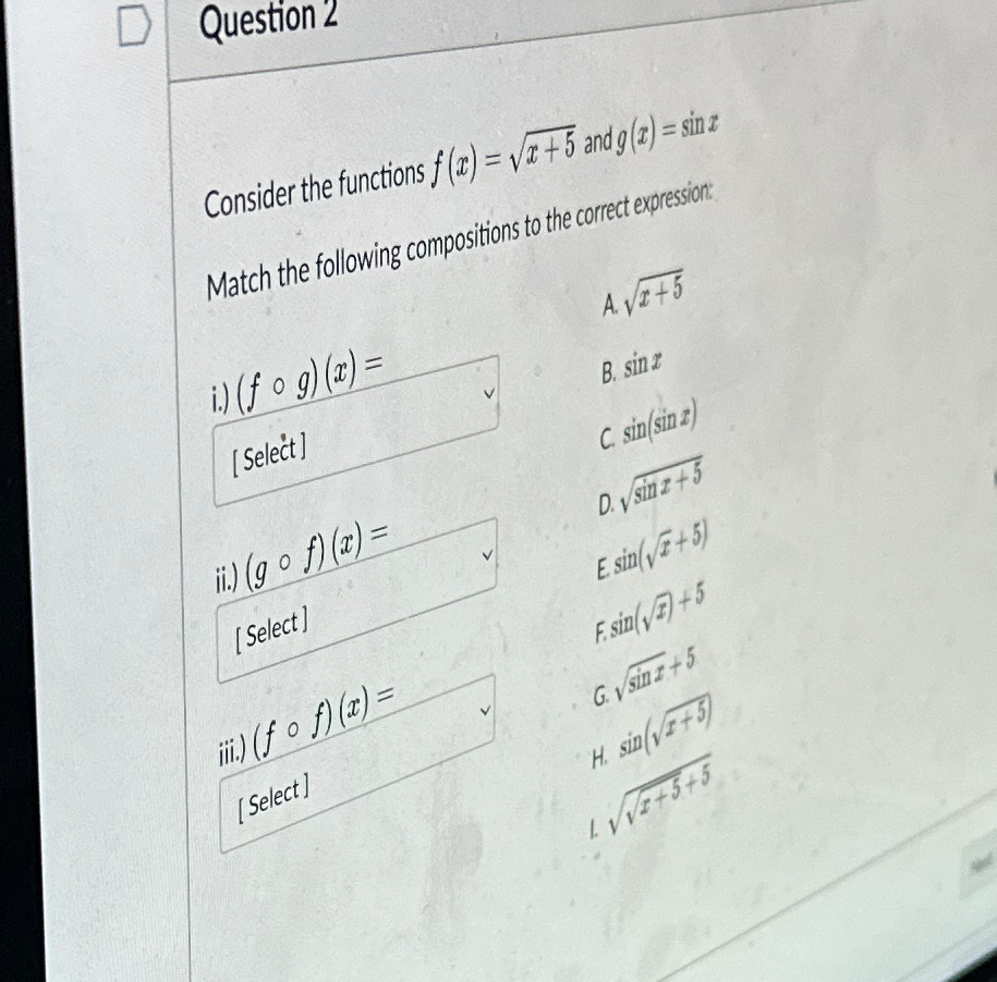 Solved Question 2Consider the functions f(x)=x+52 ﻿and | Chegg.com