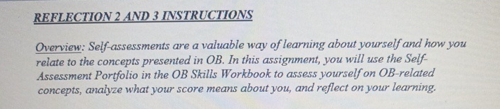 Solved REFLECTION 2 ﻿AND 3 ﻿INSTRUCTIONSOverview: | Chegg.com