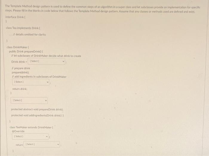 Solved Question 1 Design Patterns provide solutions to | Chegg.com