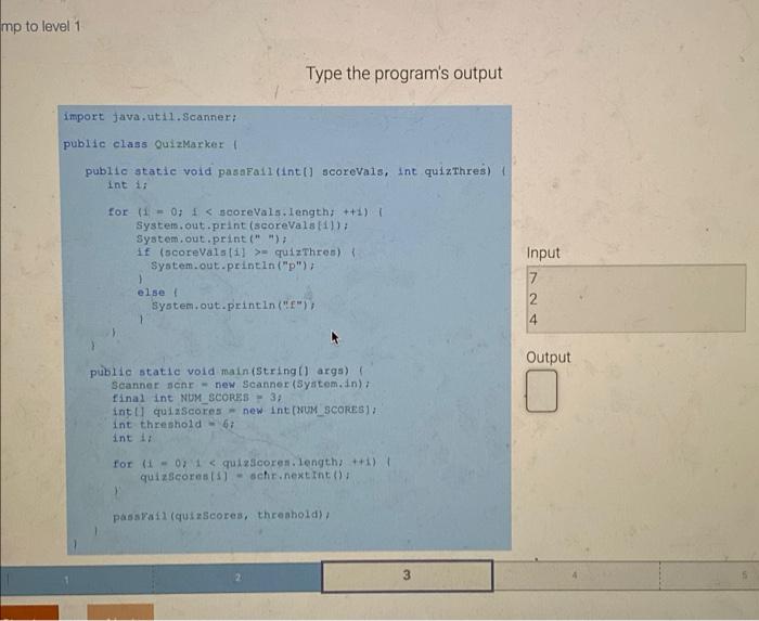 Solved Mp To Level 1 Type The Program S Output Import