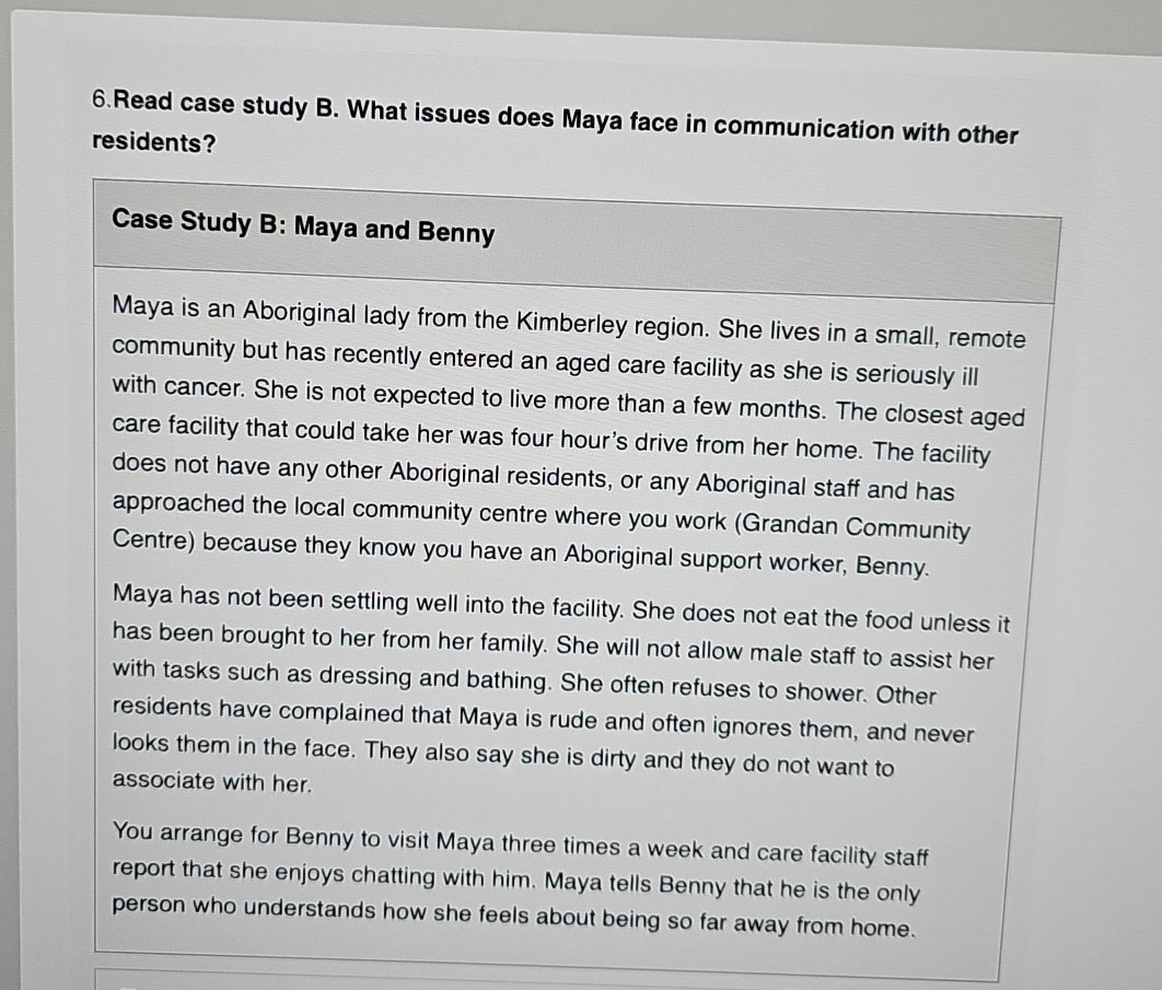 Solved Read case study B. ﻿What issues does Maya face in | Chegg.com