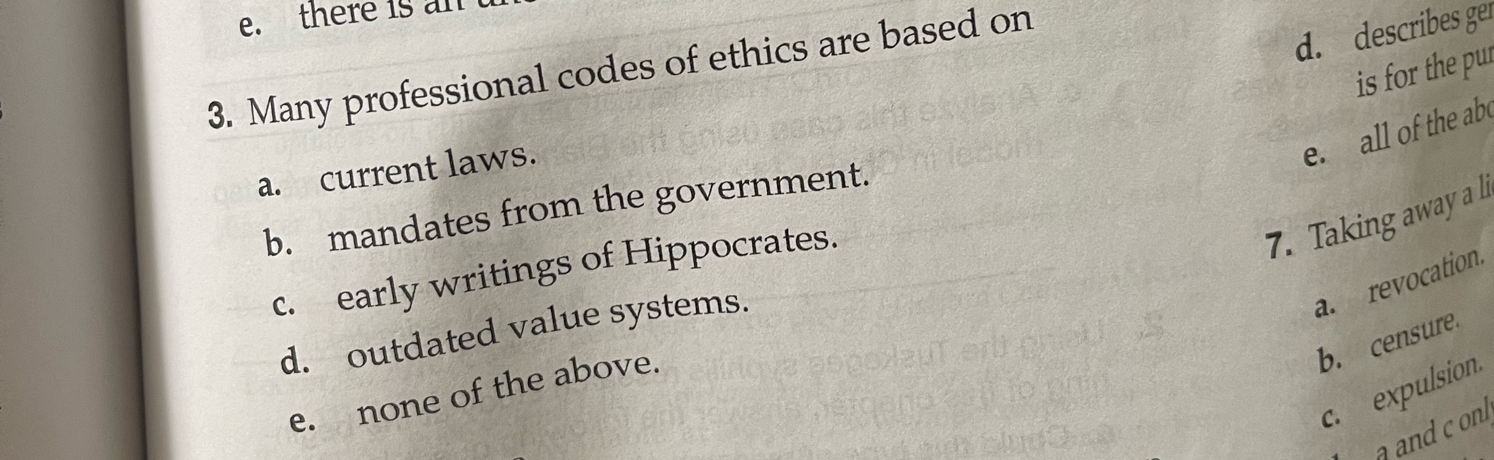 Solved Many professional codes of ethics are based ona. | Chegg.com
