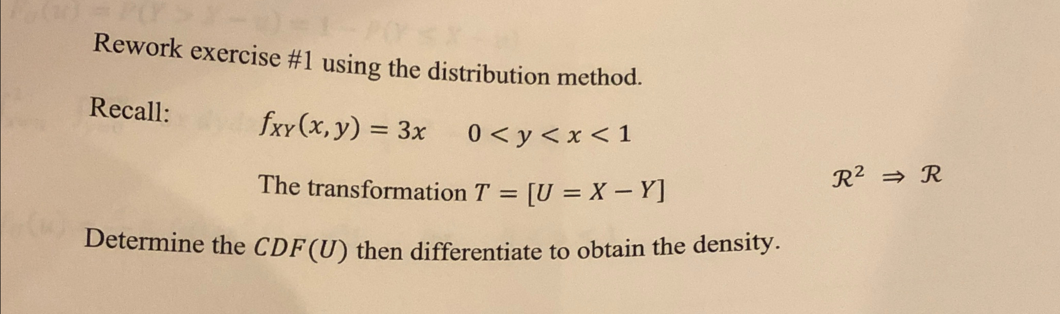 Solved Rework exercise #1 ﻿using the distribution | Chegg.com