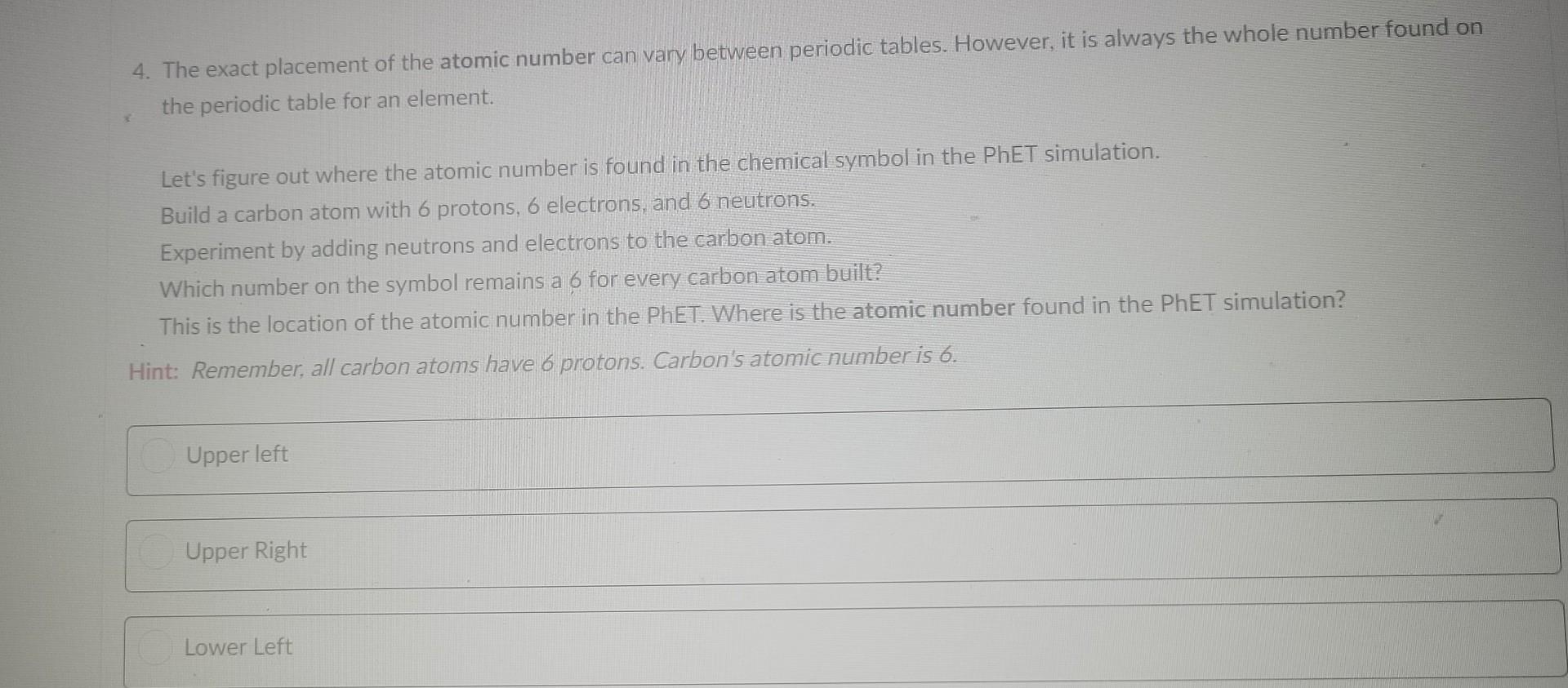 Solved Use an atom builder to explore the subatomic | Chegg.com