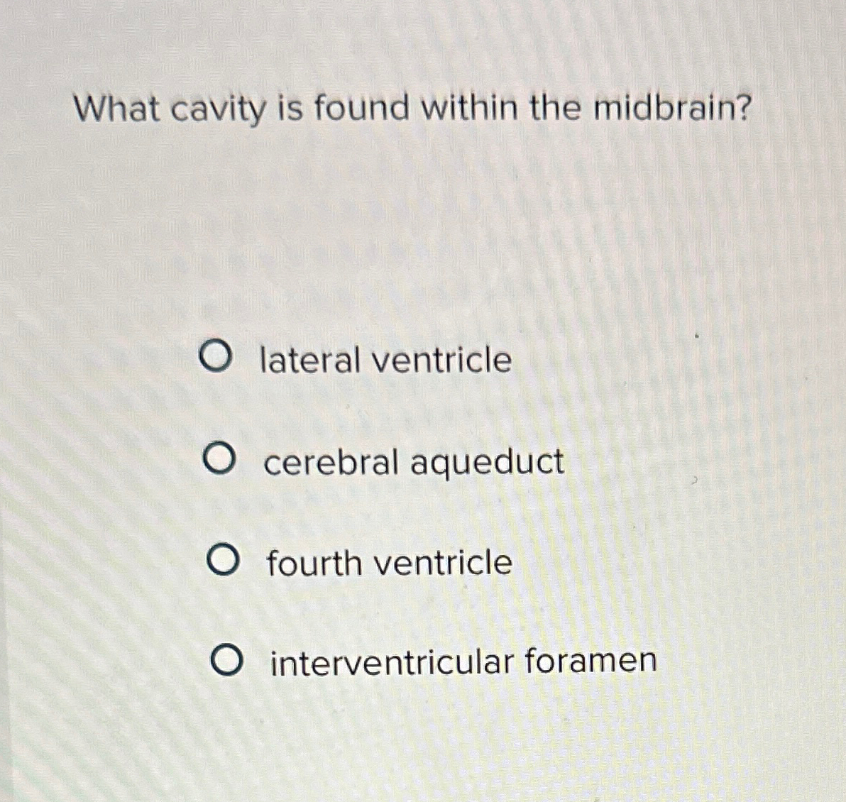 Solved What cavity is found within the midbrain?lateral | Chegg.com