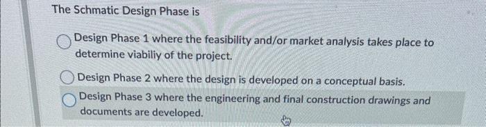 Solved The Schmatic Design Phase is Design Phase 1 where the | Chegg.com