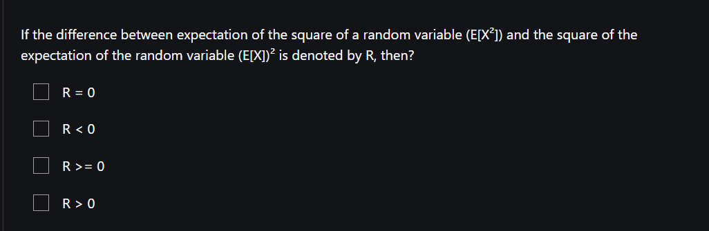 If the difference between expectation of the square | Chegg.com