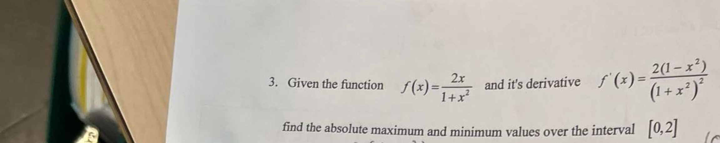 Solved Given the function f(x)=2x1+x2 ﻿and it's derivative | Chegg.com