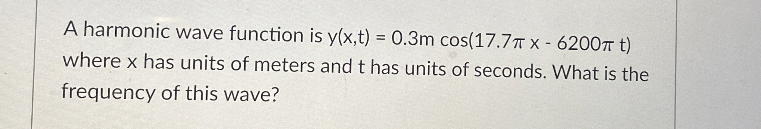 Solved A harmonic wave function is | Chegg.com