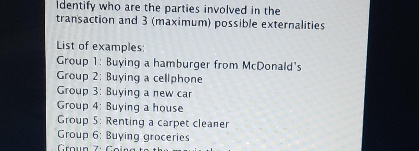 Solved Identify who are the parties involved in the | Chegg.com