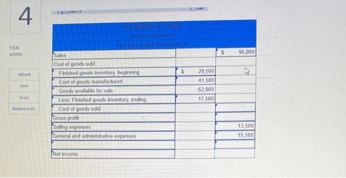 Solved Prepare an income statement for Rex Manufacturing for | Chegg.com