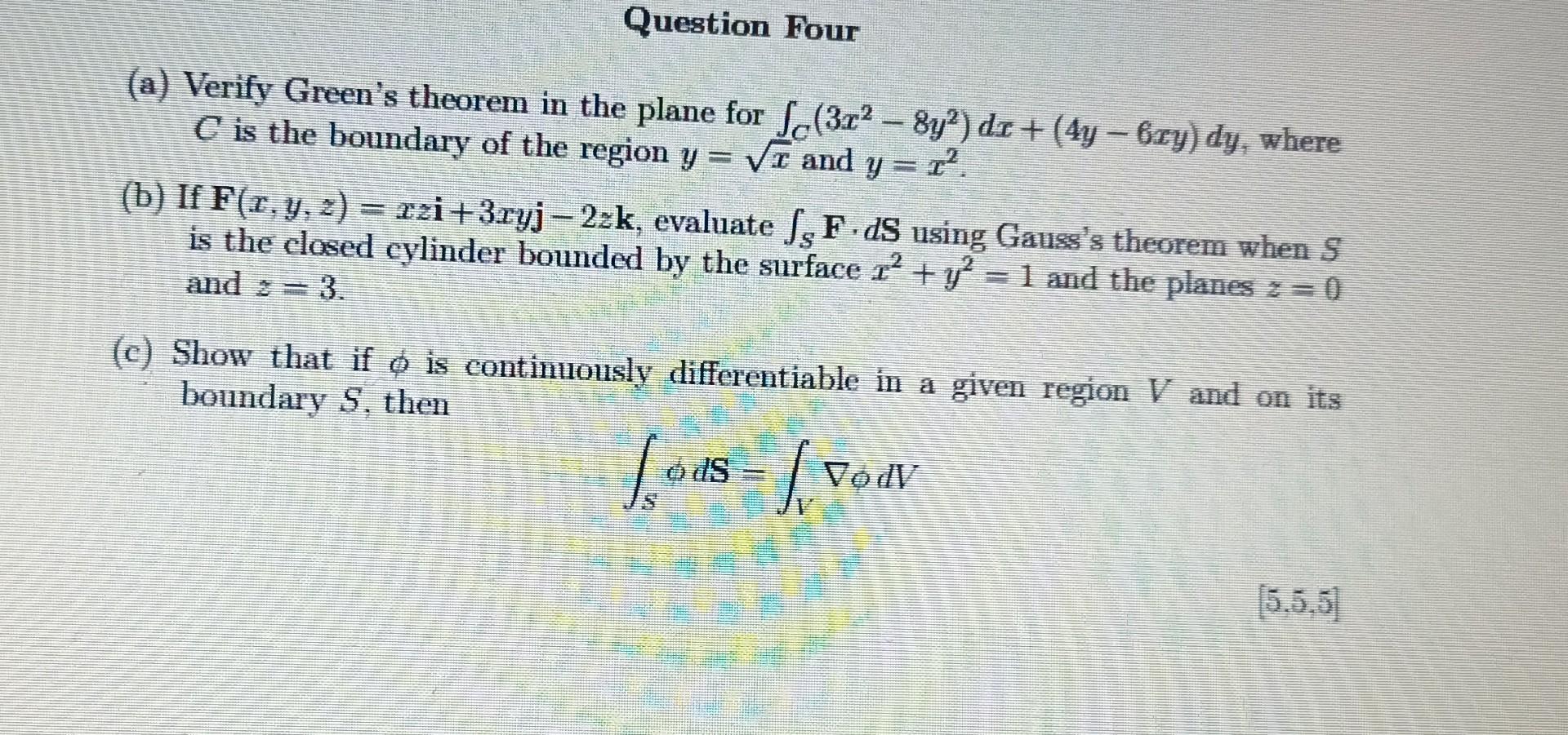 Solved (a) Verify Green's theorem in the plane for | Chegg.com