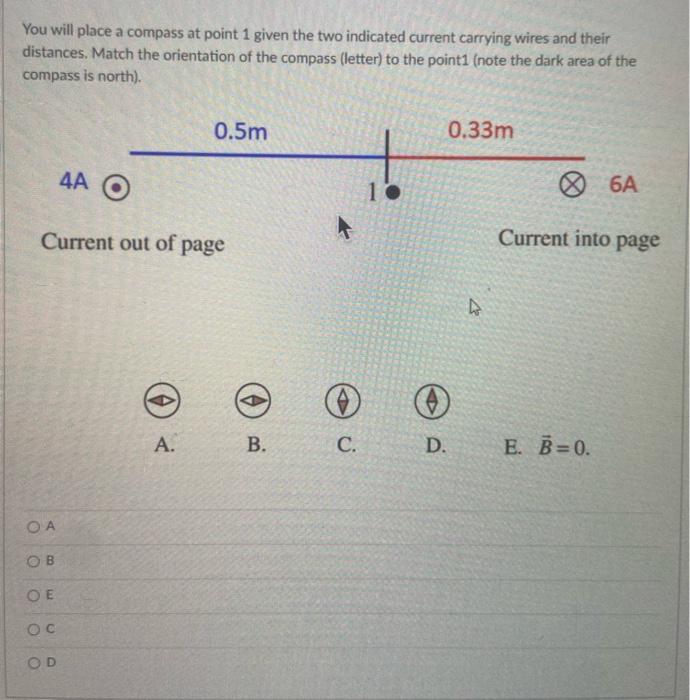 Solved You will place a compass at point 1 given the two | Chegg.com