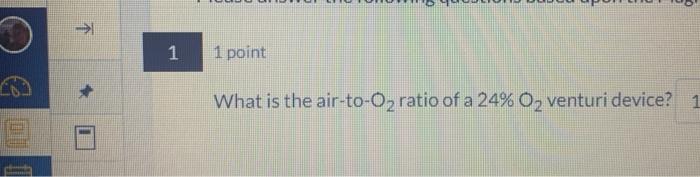 Solved What is the air-to- O2 ratio of a 24%O2 venturi | Chegg.com