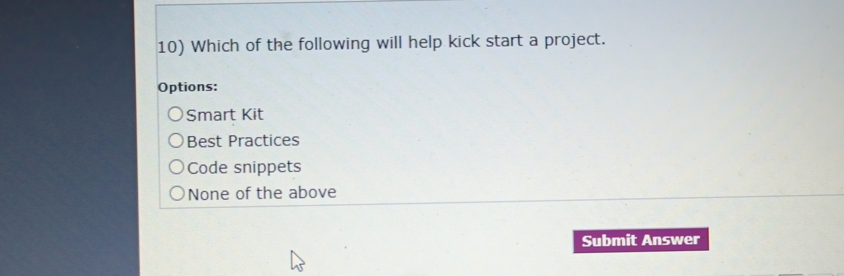 Solved Which of the following will help kick start a | Chegg.com