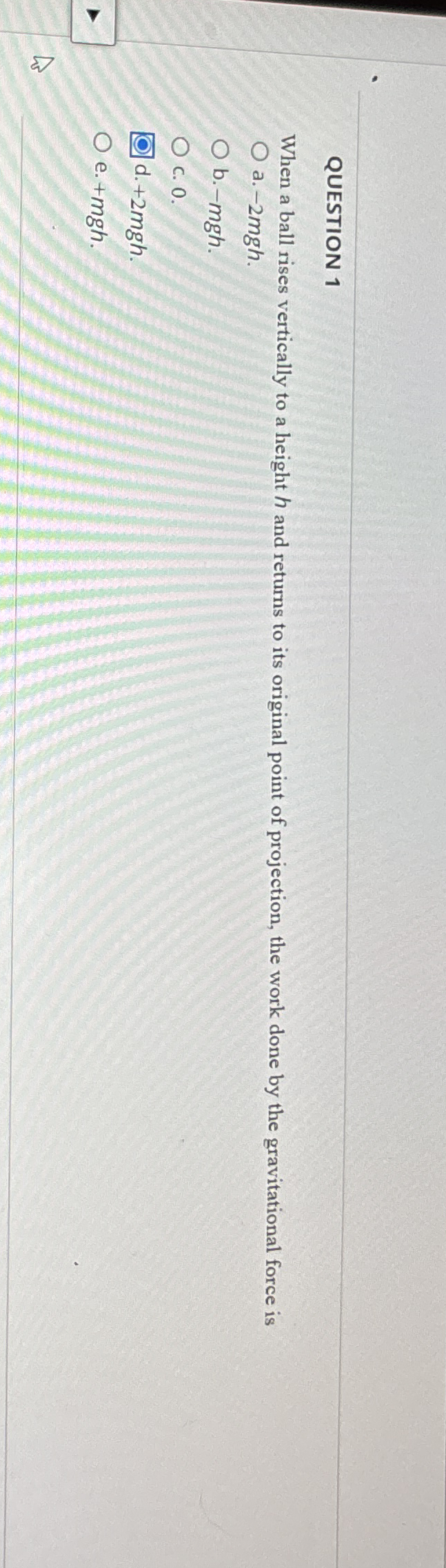 Solved QUESTION 1When a ball rises vertically to a height h | Chegg.com