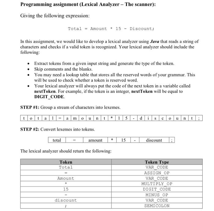 Solved In this assignment, we would like to develop a | Chegg.com