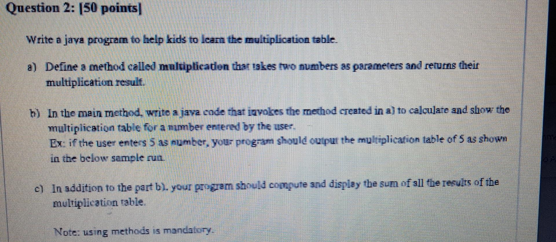 Solved Question 2: 150 points] Write a java program to help | Chegg.com